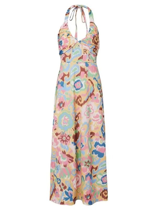Rixo Ilyana Printed Cotton Jersey Midi Dress - Multicoloured