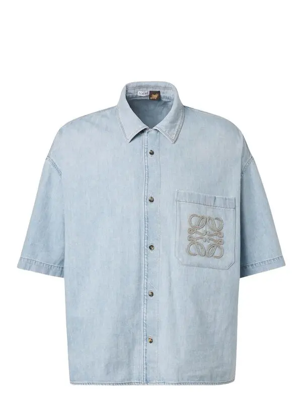 Loewe Anagram Denim Shirt - Blue