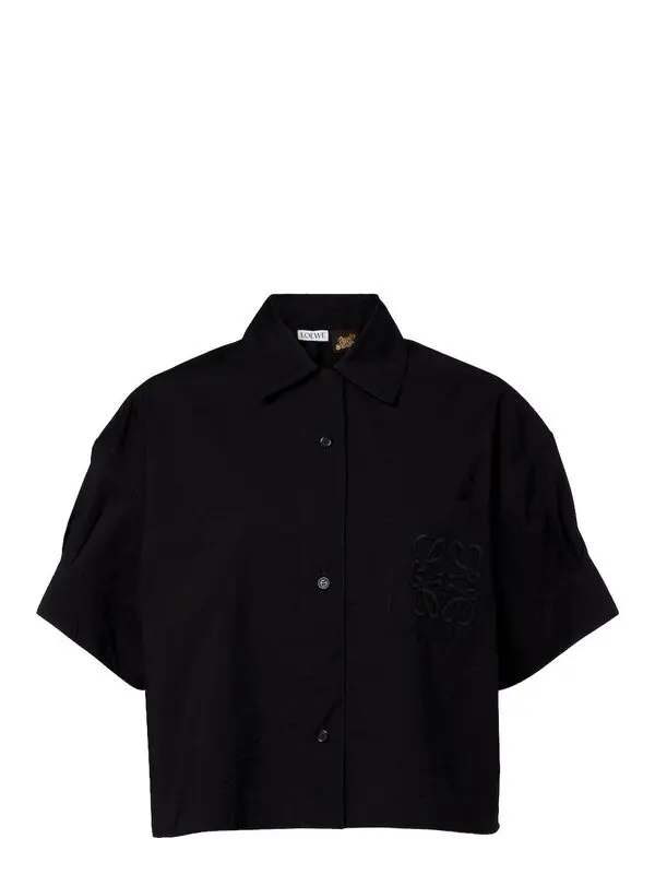Loewe Paula's Ibiza Anagram Cotton-blend Shirt - Black