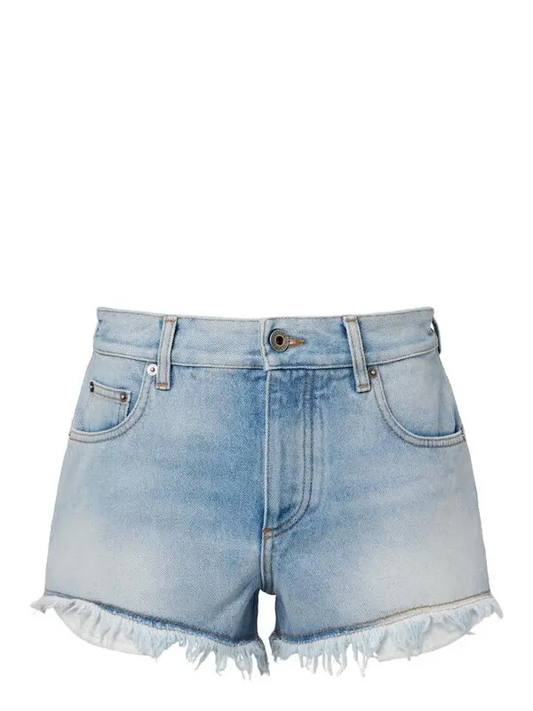 Loewe Paula's Ibiza Anagram Denim Shorts - Blue