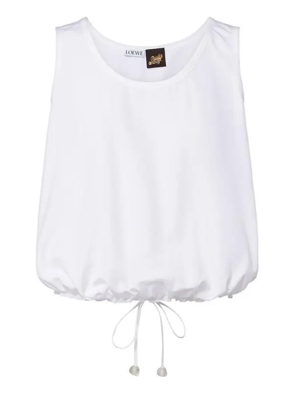 Loewe Paula's Ibiza Cropped Cotton Top - White