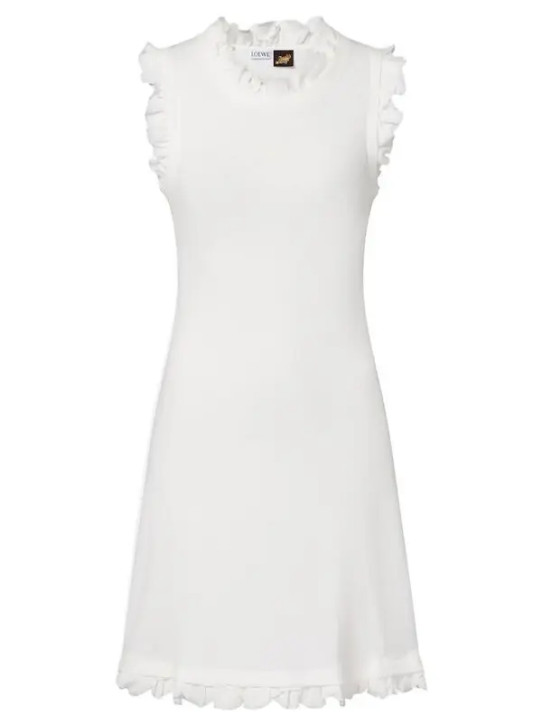 Loewe Paula's Ibiza Cotton-blend Minidress - White