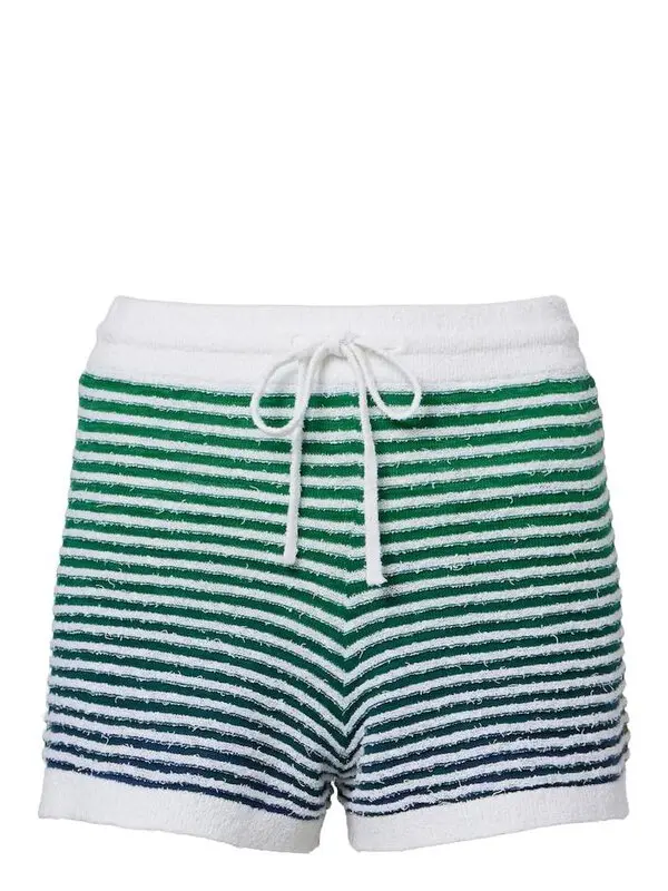 Loewe Paula's Ibiza Striped Cotton-blend Shorts - Multicoloured