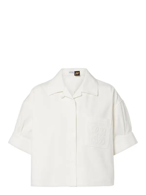 Loewe Paula's Ibiza Anagram Denim Shirt - White