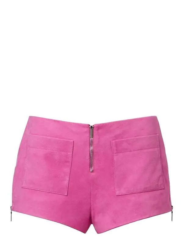 Loewe Paula's Ibiza Suede Shorts - Pink