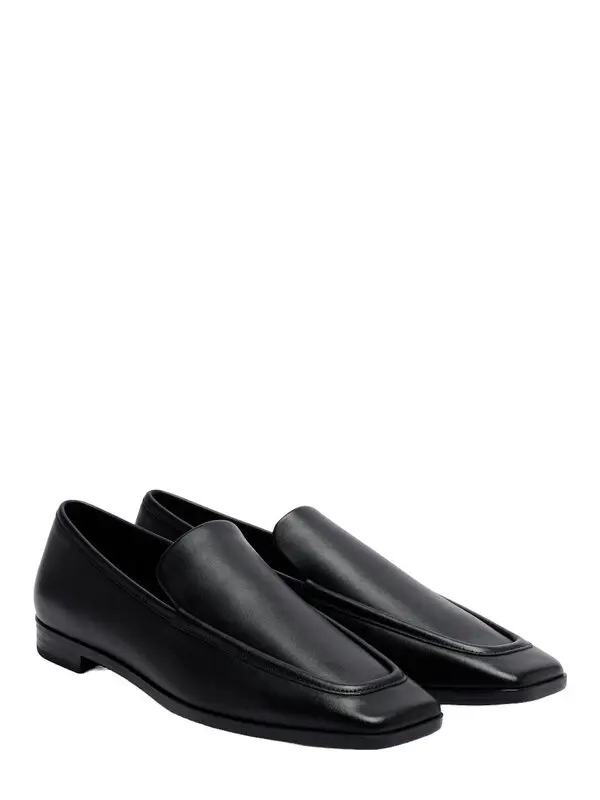 A.emery Lane Leather Loafers - Black