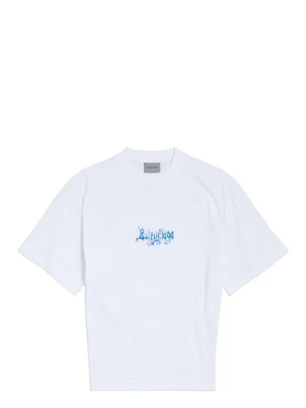 Balenciaga Sketchy Short Sleeve Top - White