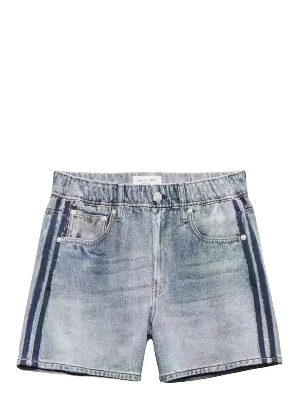 Rag & Bone Miramar Side-stripe Denim Shorts - Blue