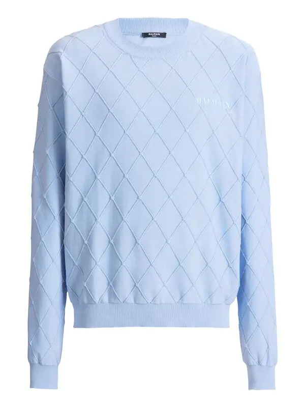 Balmain Vintage Knit Jumper - Blue