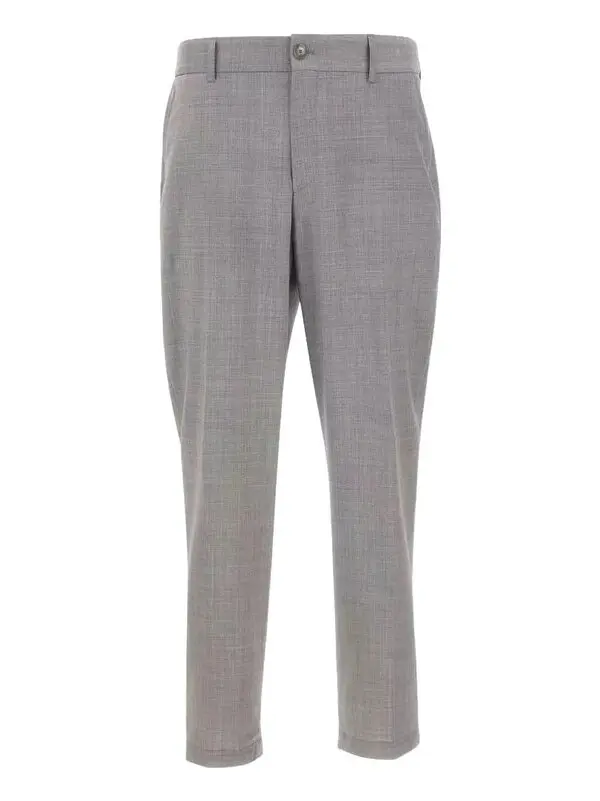 BOSS Virgin Wool Trousers - Grey
