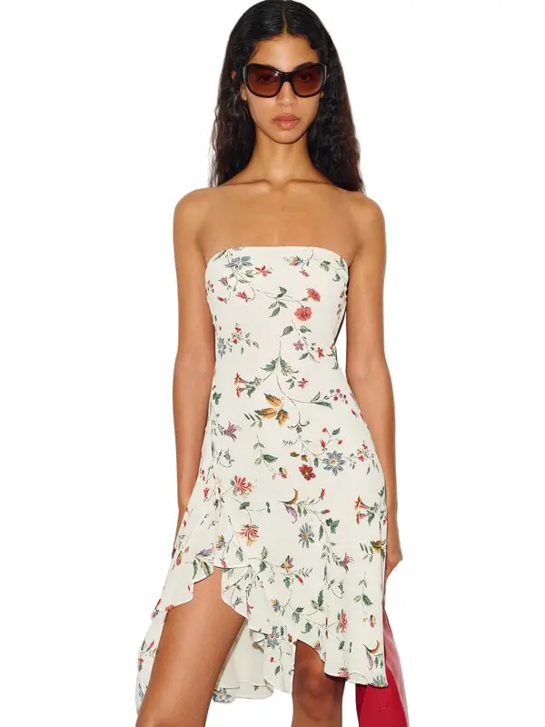 REFORMATION Eilen Strapless Dress - Ivory