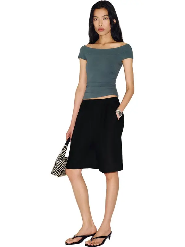 REFORMATION Florence Knit Top - Grey