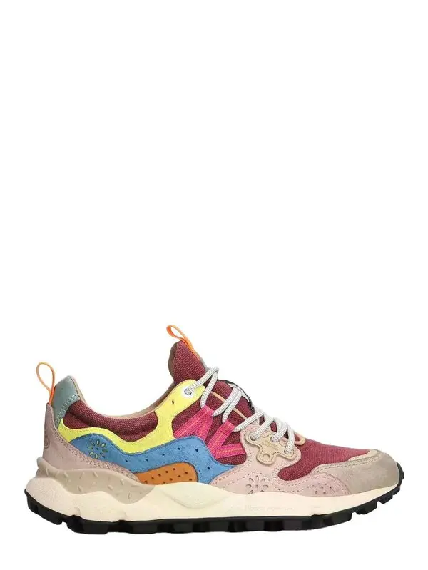 FLOWER MOUNTAIN Panelled Suede-trim Sneakers - Neutrals