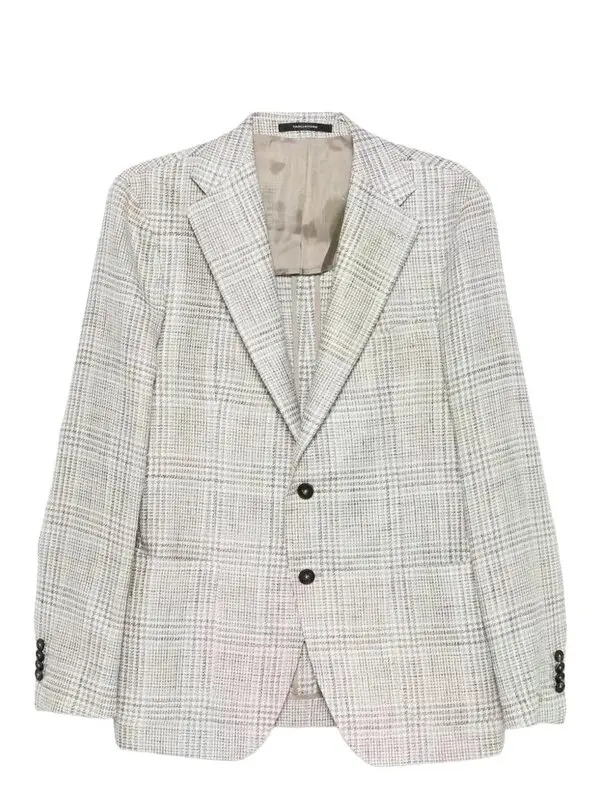 Tagliatore Check-pattern Blazer - Neutrals