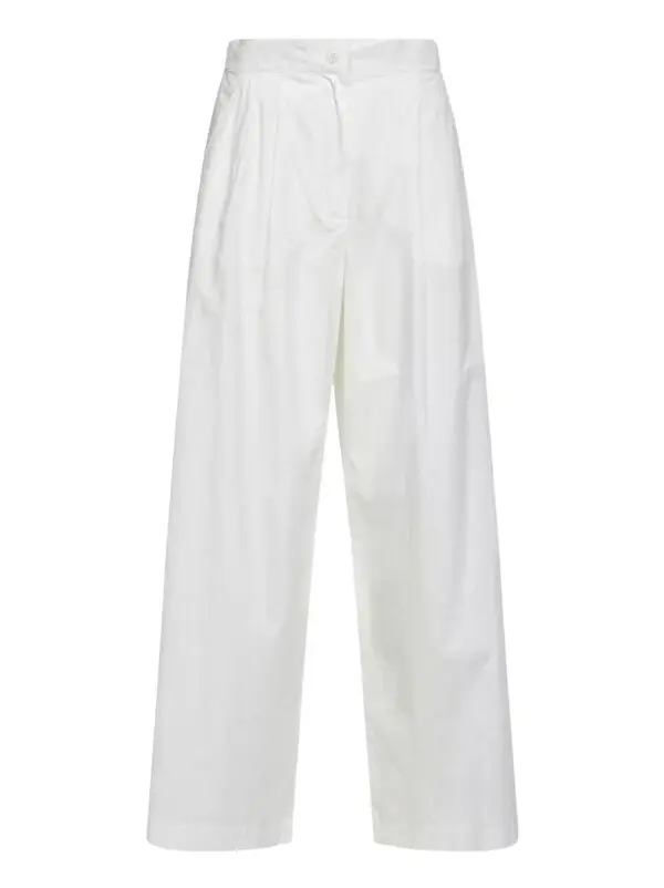 Max Mara Pleated Wide-leg Trousers - White