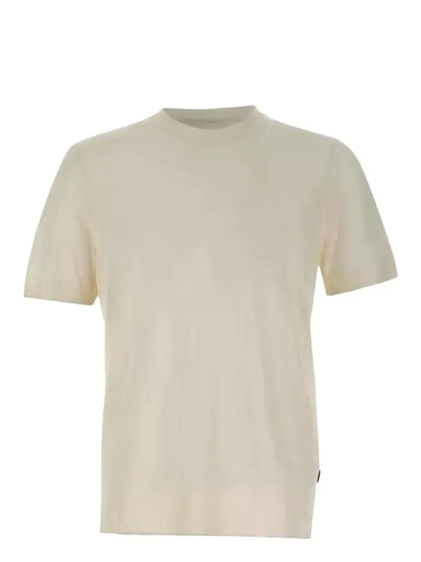 BOSS Crew-neck Silk T-shirt - Neutrals
