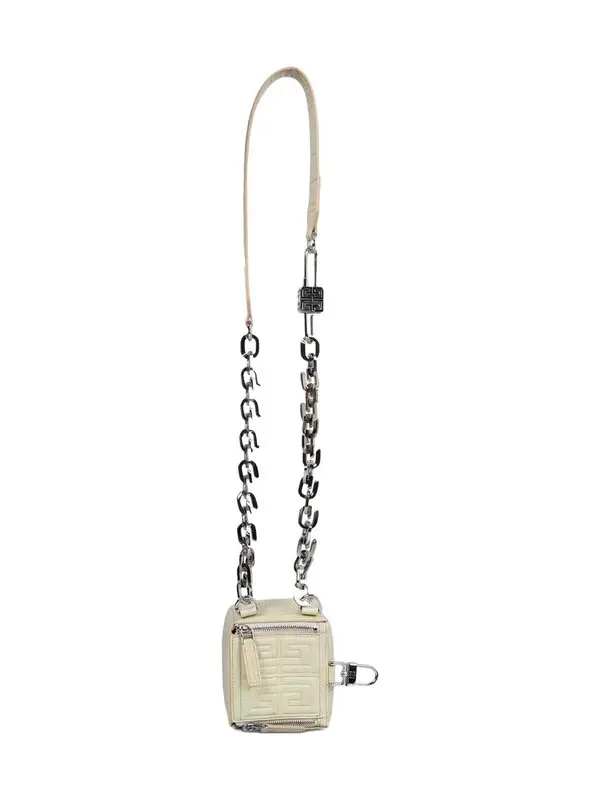 Givenchy Pandora Cube Embossed Chain Crossbody Bag - Neutrals