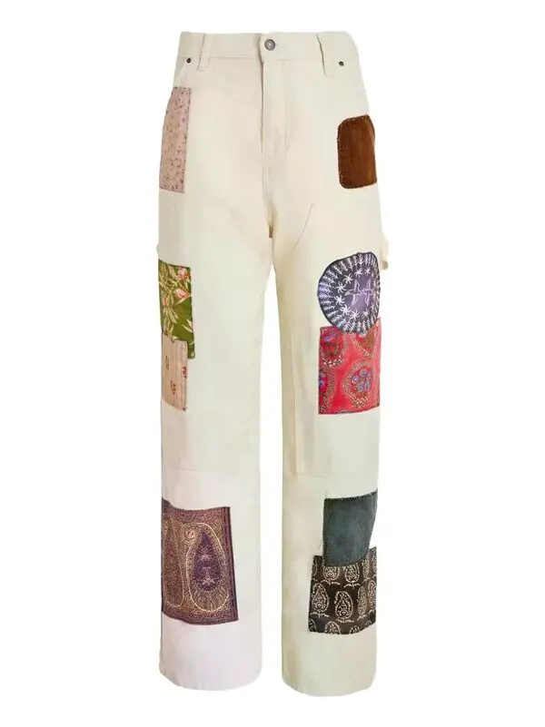 FOUND Patchwork Tapestry Trousers - Neutrals