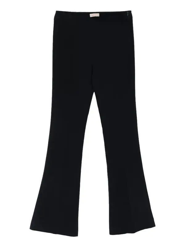 BLANCA VITA Pressed-crease Flared Trousers - Blue