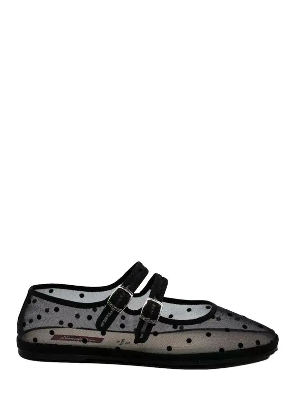 GONDOLINA Moretta Polka-dot Ballet Flats - Black