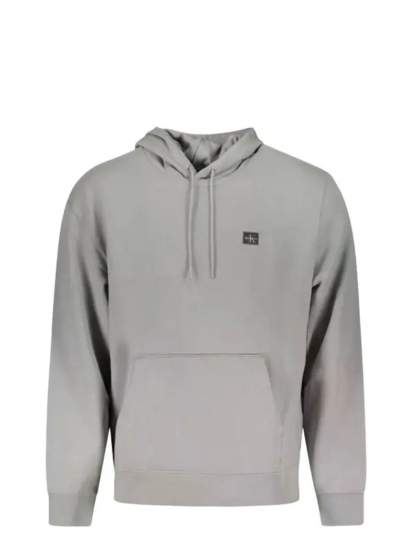 Calvin Klein Logo-patch Drawstring Hoodie - Grey