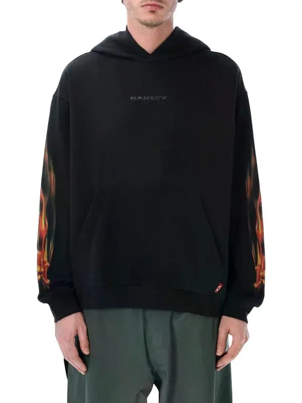 Oakley Flame-print Hoodie - Black