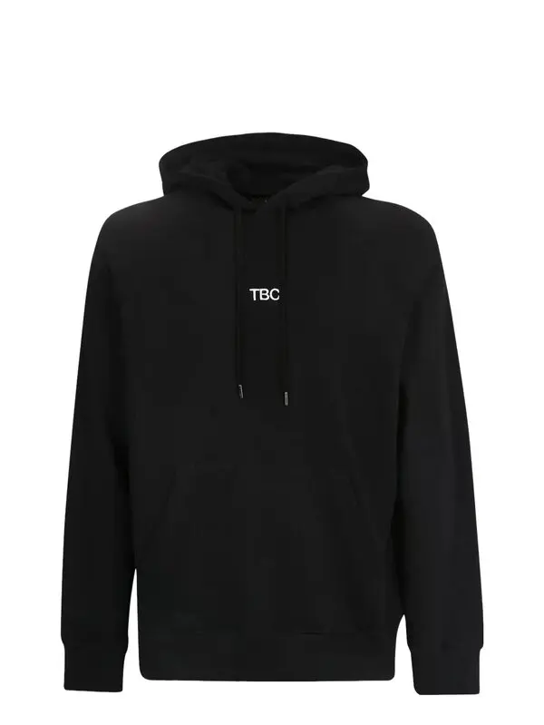 14BROS Logo-embroidered Hoodie - Black