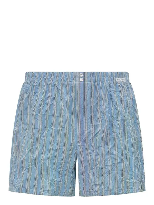 Dolce & Gabbana Striped Elasticated-waist Shorts - Blue