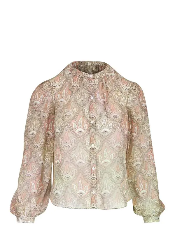 Veronica Beard Ashlynn Puff-sleeve Blouse - Neutrals