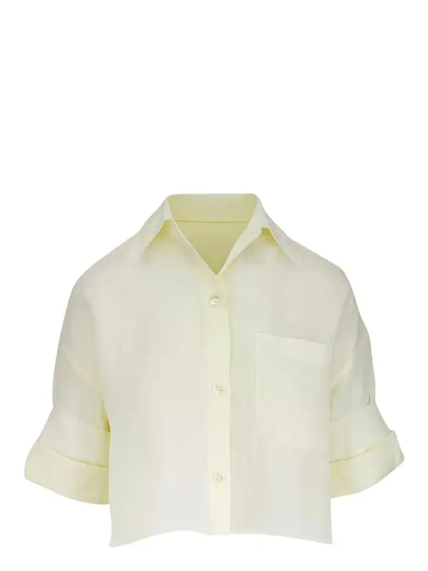 TWP Cropped Short-sleeve Shirt - Neutrals