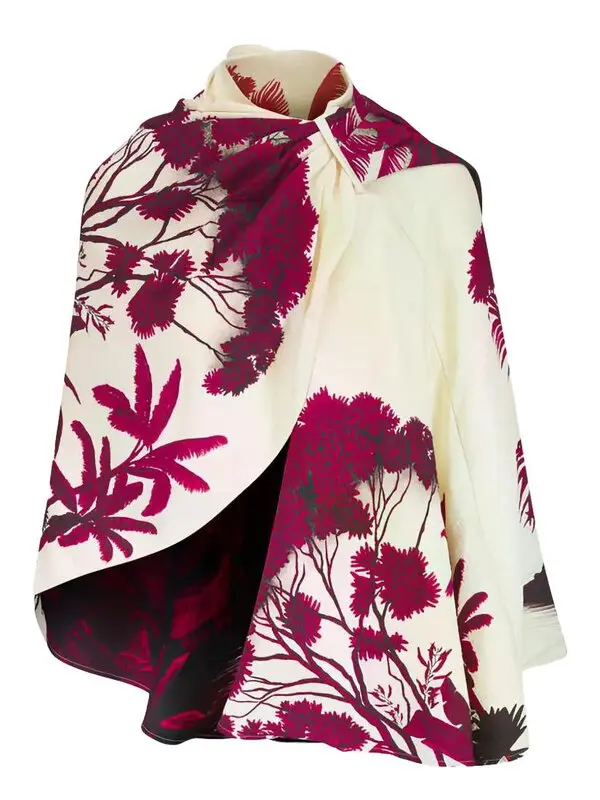 Johanna Ortiz Ocean Of Secrets Silk Cape - Neutrals