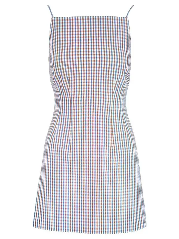 Veronica Beard Gingham Check Dress - Blue