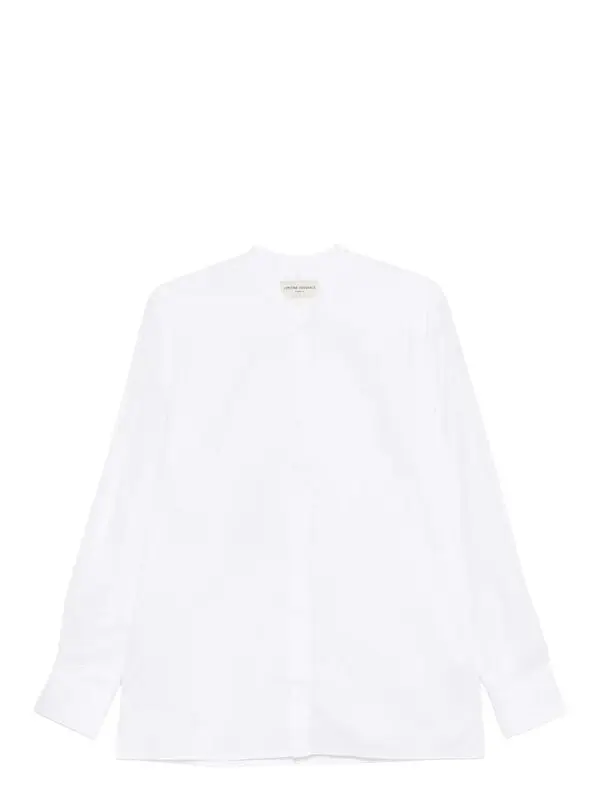 Officine Générale Gaston Band-collar Shirt - White