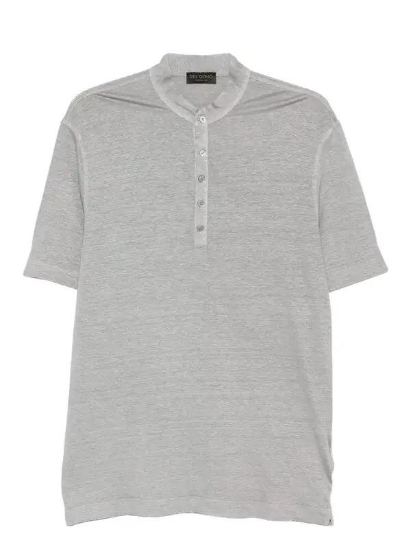 DELL'OGLIO Button-placket T-shirt - Grey