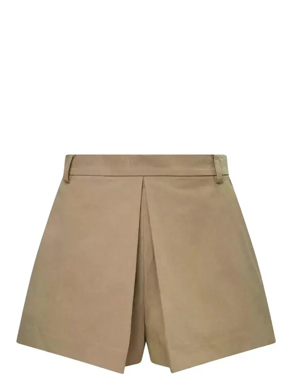 PUSHBUTTON Pleated A-line Shorts - Neutrals