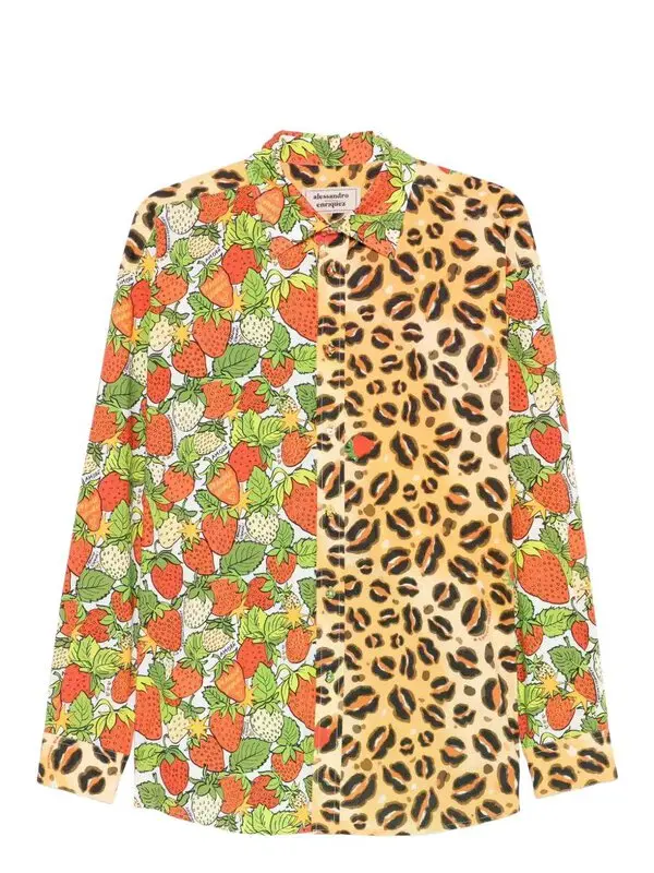 ALESSANDRO ENRIQUEZ Multi-print Shirt - Neutrals