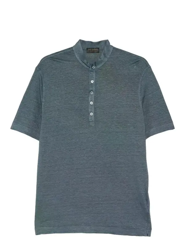 DELL'OGLIO Button-down T-shirt - Blue