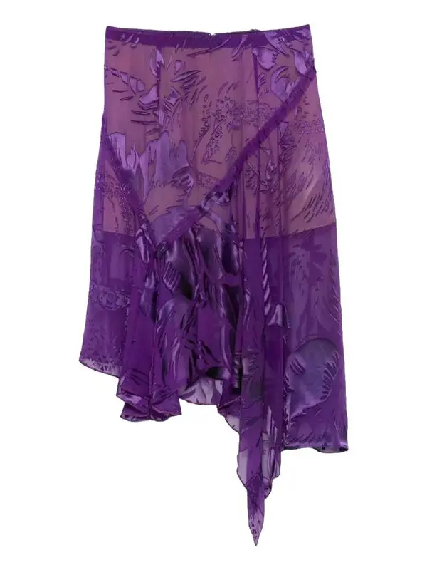 Dsquared2 Floral Print Mini Skirt - Purple