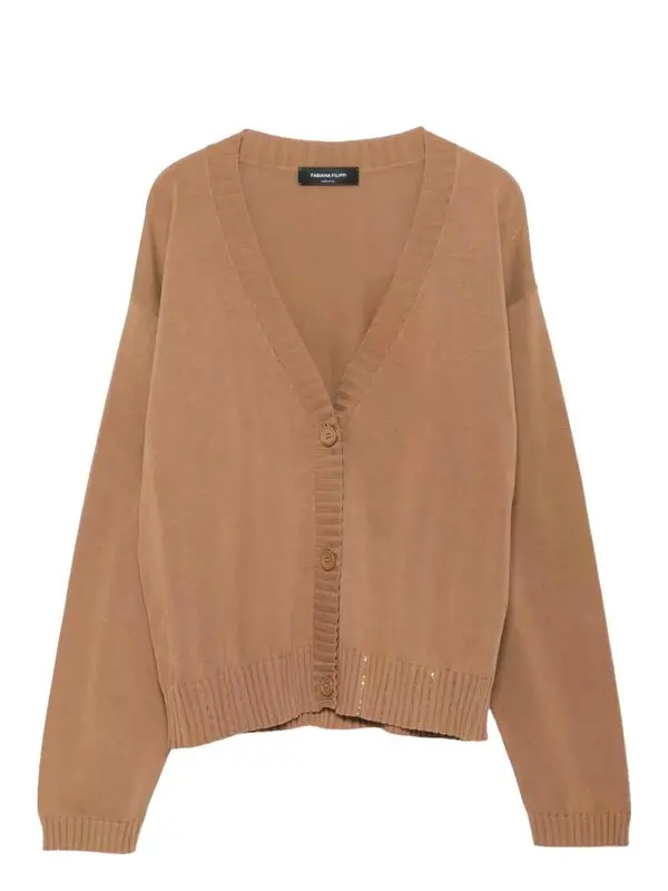 Fabiana Filippi Button Embellished Cardigan - Brown