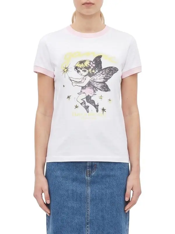 GANNI Graphic T-shirt - White