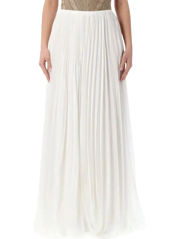Ralph Lauren Pleated Maxi Skirt - White