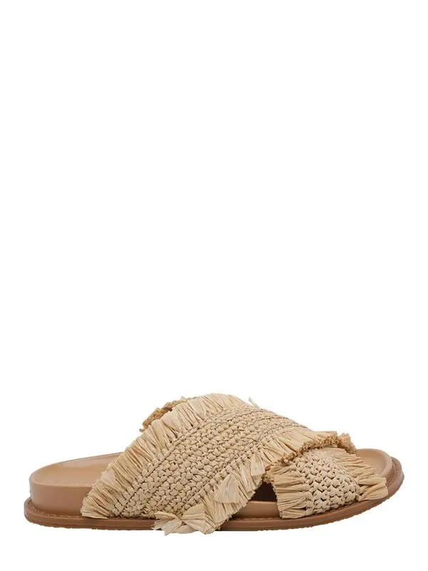 Michael Kors Peyton Raffia Sandals - Beige