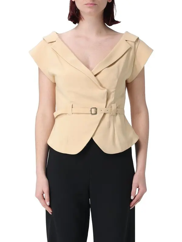 Patrizia Pepe Belted Waistcoat - Yellow