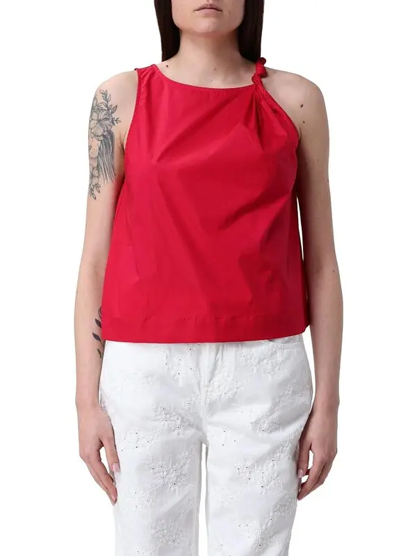 TWINSET Sleeveless Top With Knot Detail - Red