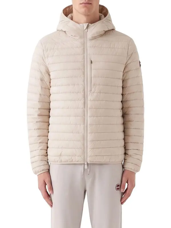 SAVE THE DUCK Quilted Hooded Jacket - Beige