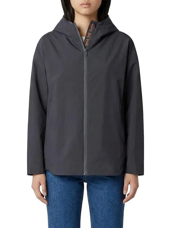 SAVE THE DUCK Hooded Polyester Windbreaker - Blue