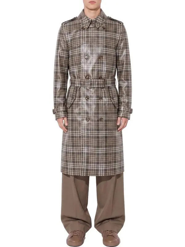 Burberry Double-breasted Trench Coat - White