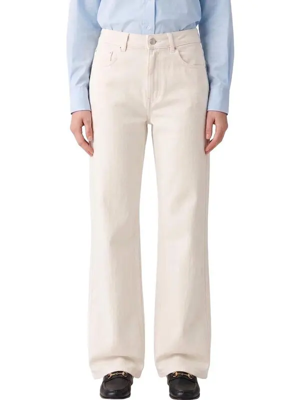 Ami Wide Leg Jeans - White