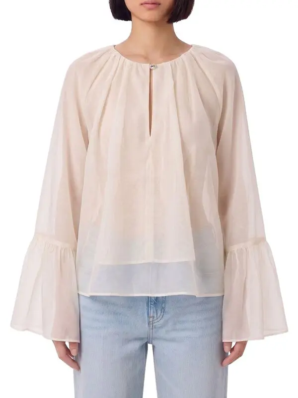 Liu Jo Blouse With Bell Sleeves - Milk