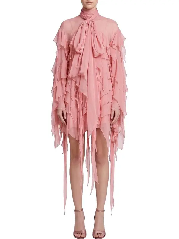 Blumarine Ruffled Dress - Violet
